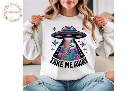 Cosmic Skeleton Ufo Sublimation Png Graphic By Pinkpanda · Creative Fabrica