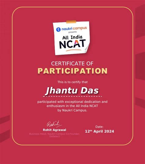 jhantu das on linkedin ncat naukricampus connections