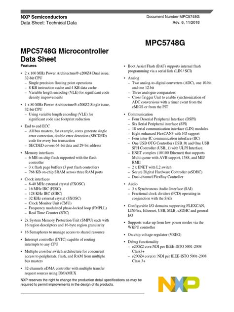 mpc5748g nxp pdf flash memory computer hardware