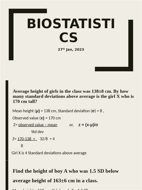 Biostatistics Revision Pdf