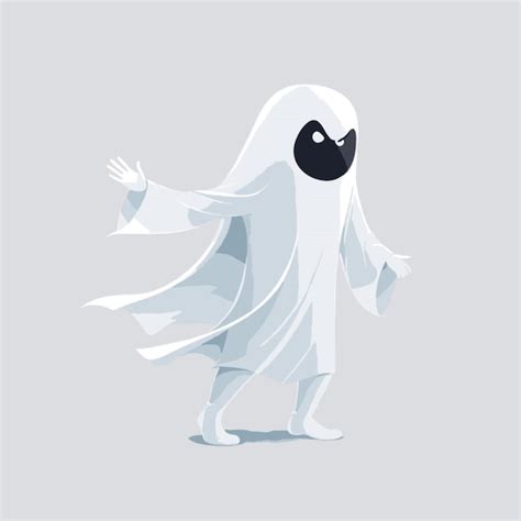 Premium Vector Ghost Vector On White Background