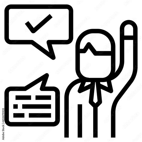 Assertiveness Line Icon Vector De Stock Adobe Stock