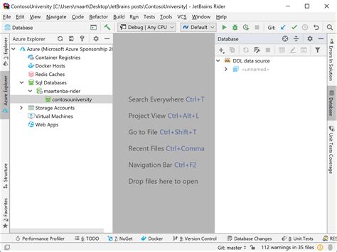 Work With Databases And The Azure Cloud Shell Azure Toolkit For Rider