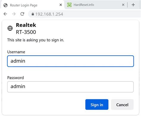 How To Open Up Admin On Realtek Rt 3500