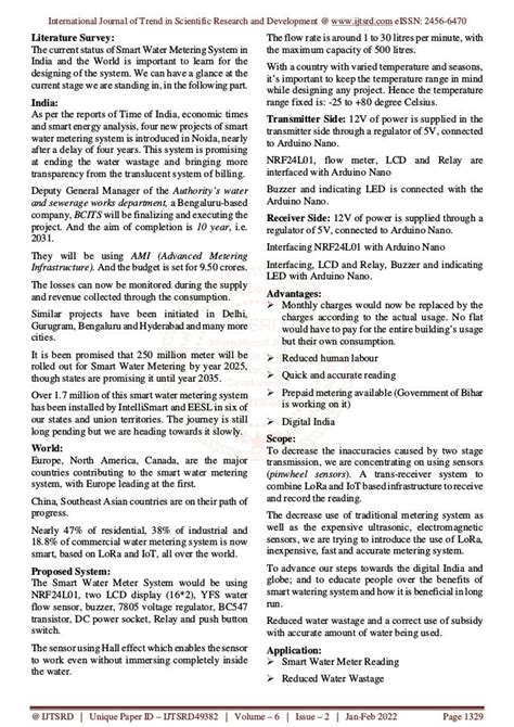 Lora Based Smart Water Meter System Pdf