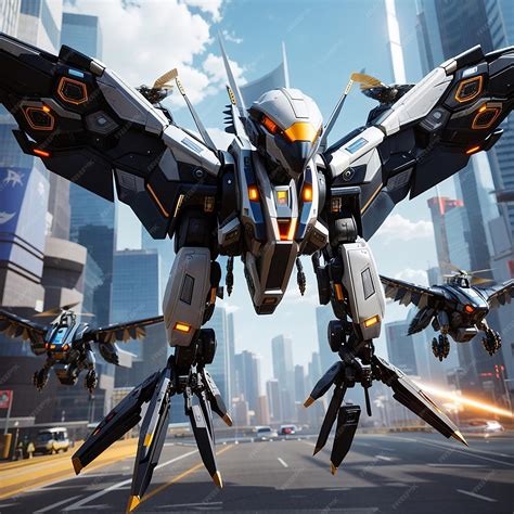Premium Ai Image The Futuristic Elite Fighter Jet Drones In A Soaring Metropolis Agile