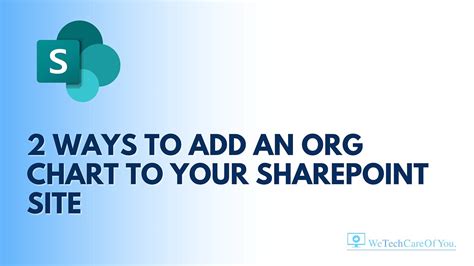 2 Ways To Add An Org Chart To Your Sharepoint Site Wetechcareofyou