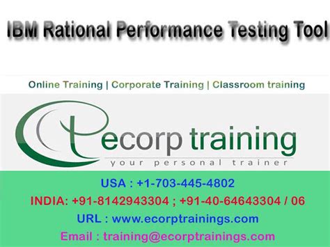 IBM Rational Performance Testing Tool Online Training Ecorp Trainings