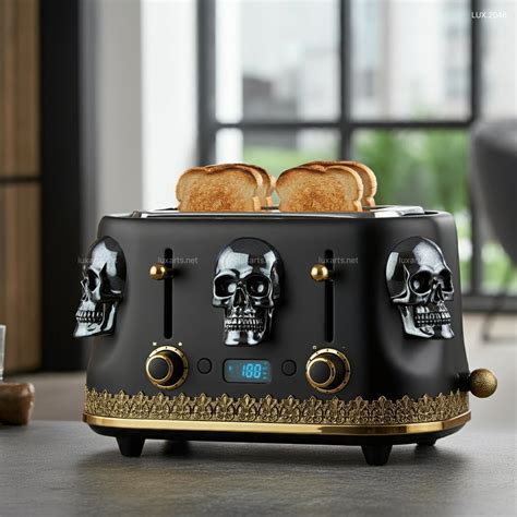 Skull Shaped Toaster Bold Spooky Design For A Unique Kitchen Touch Luxarts