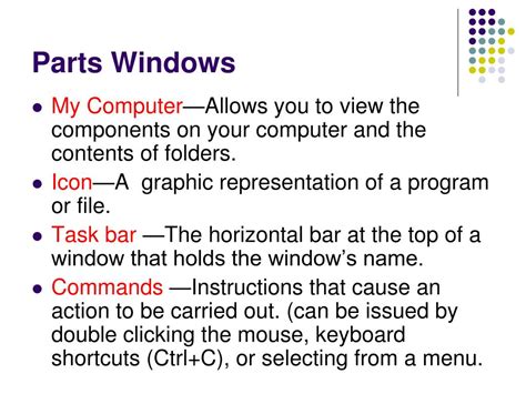 PPT PARTS OF A COMPUTER AND WINDOWS PowerPoint Presentation Free Download ID 7007354