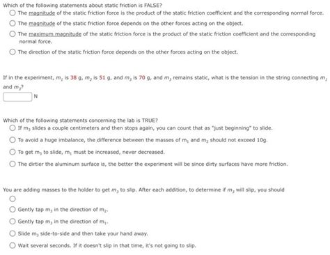 Solved Which Of The Following Statements About Static Chegg