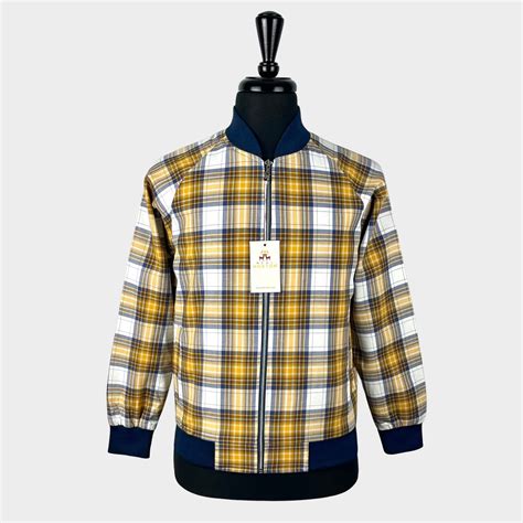 Citrus Gingham Check Monkey Jacket Real Hoxton