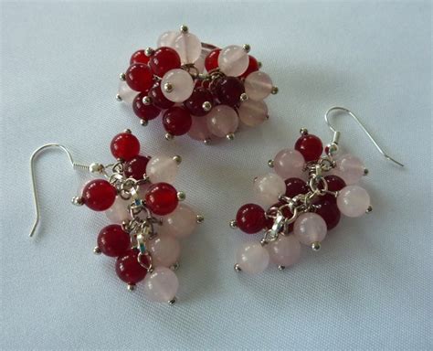 Set Din Cuart Roz Si Jad Visiniu Magicwires Blog