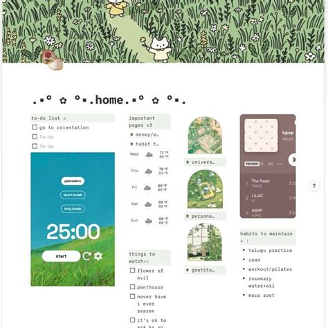 Custom Notion Template Aesthetic Etsy