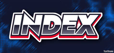Index Text Effect And Logo Design Word