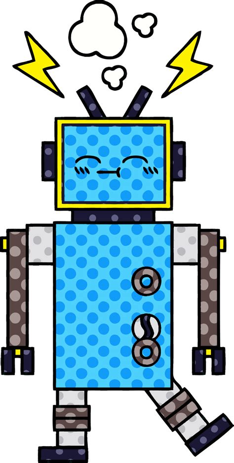 Serietidning Stil Tecknad Robot 45278942 Png