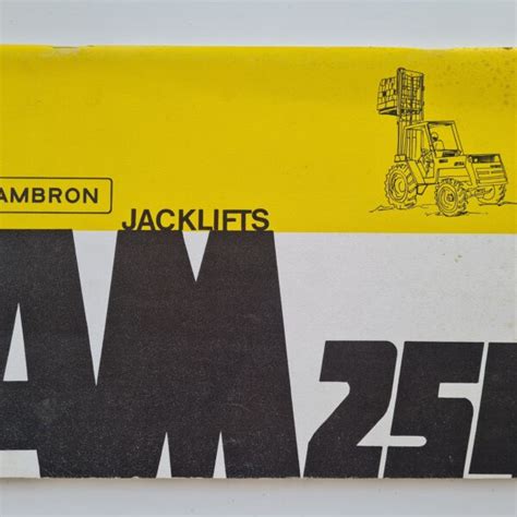 Sambron Am254 Jacklift Forkfilt Parts And Operators Manual Sps Parts