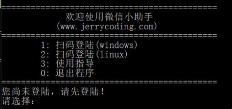 微信小助手 使用指导 Python 小程序 Jerrycoding个人博客