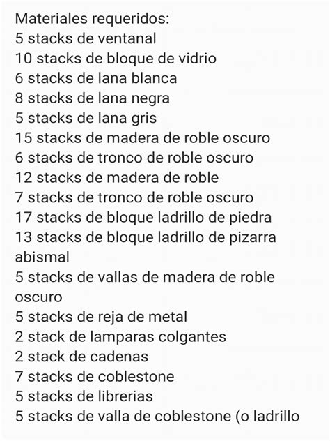 Lista De Materiales Pal Loby Pdf