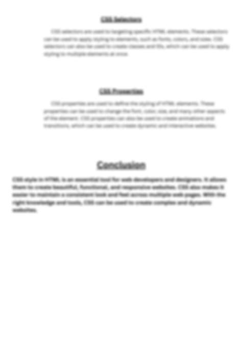 Solution Stiling Html With Css Studypool