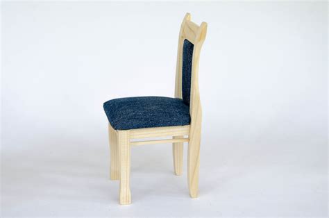Стул Мягкий Деревянный 1:12 Handmade | Миниатюра На Заказ
