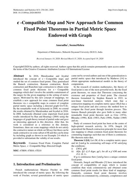 PDF ϵ Compatible Map and New Approach for Common Fixed Point Theorems in Partial Metric Space