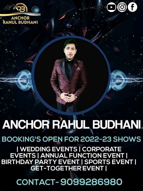 Anchor Rahul Budhani On Linkedin Anchor Emcee Host Anchoring
