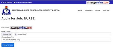 Ajira Tpf Go Tz Mfumo Wa Maombi Ya Ajira Jeshi La Polisi 2024 Assengaonline Com