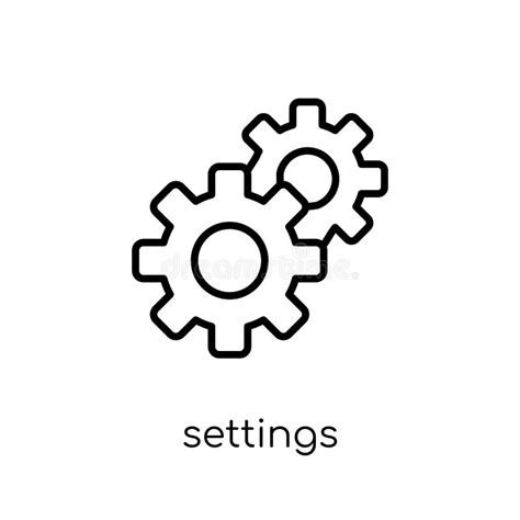 Settings Icon Vector Isolated On White Background Settings Sign Line And Outline Elements In