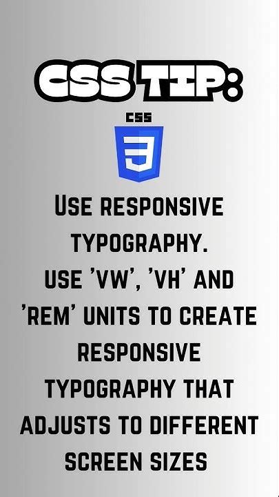 Css Tip Use Responsive Typography Shorts Youtube