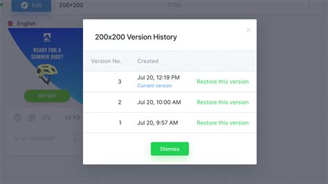 Restore Older Versions Of Your Creatives In Bannernow Restore Older Versions Of Your Creatives In Bannernow
