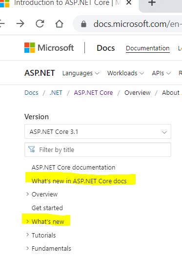 Combine Two What S New Sections Issue Dotnet AspNetCore Docs GitHub