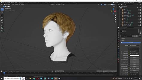 Realistic Short Female Hair Pixie 3d Model By Khaloui