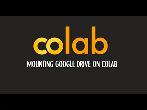 Mounting Google Drive On Colab YouTube