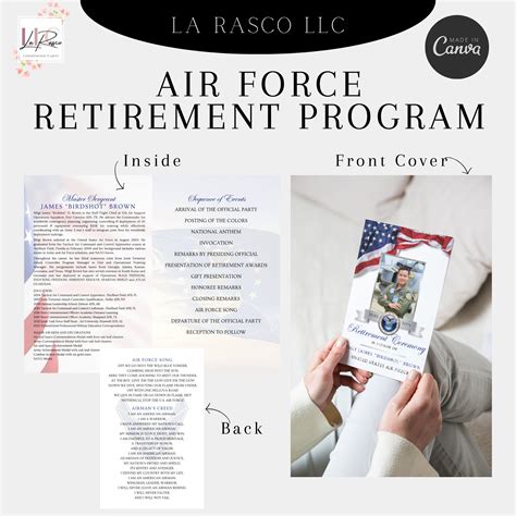 Air Force Retirement Program Template Etsy