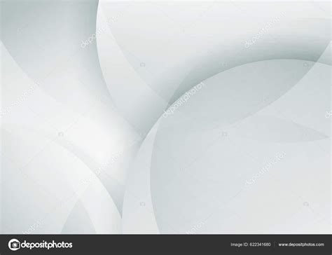 Abstract White Gray Circles Layer Overlapping Background Stock Vector