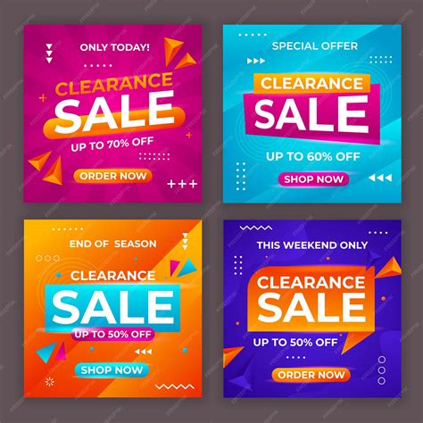 Premium Vector Clearance Sale Template Social Media Post
