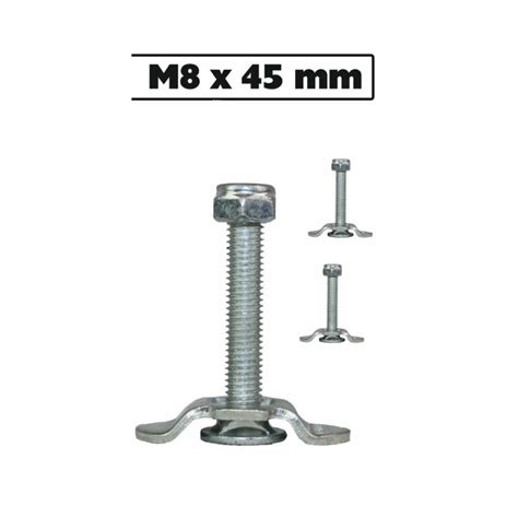 Tornillo M8 Para Guías De Carga En Acero Galvanizado 25mm Y 45mm