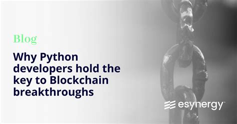 Python Developers The Key To Blockchain Esynergy Blog Esynergy