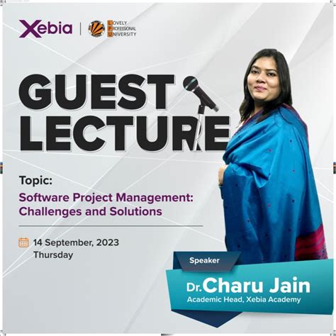 softwareprojectmanagement guestlecture xebiaacademy education dr charu jain