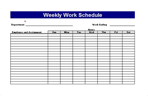 Weekly Work Plan Template Excel Free Download Design Talk