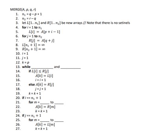 solved question 3 3 points rewrite the merge procedure so