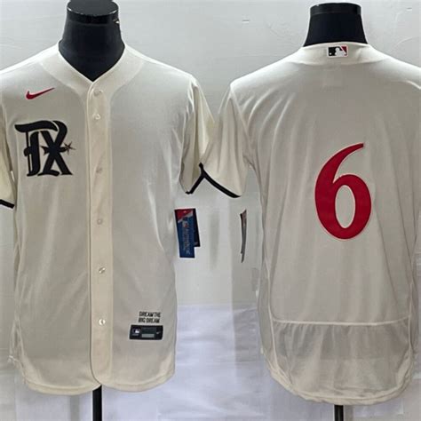 6 Josh Jung 2023 City Connect Cream Flex Stitched Bas… Gem