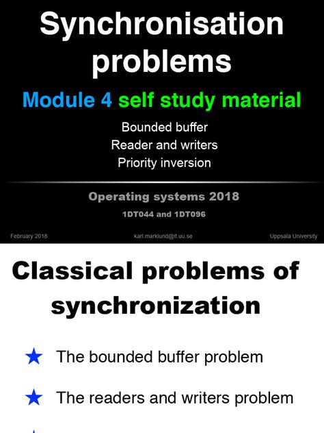 thread synchronisation problems pdf synchronization data management
