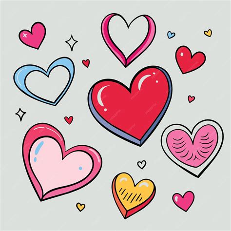 Un Corazón Colorido Con Un Corazón En él Vector Premium