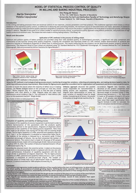 Pdf A Model Of Statistical Process Control Of Quality In Milling And