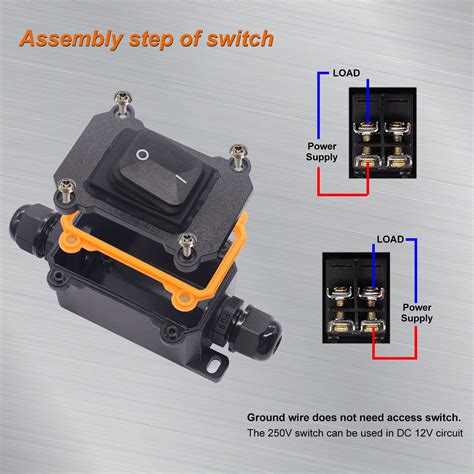 Snapklik Com Weideer IP67 Waterproof Inline Cord Switch ON OFF 20A 250V 16A 125V Inline Power