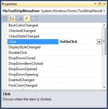 Menus Strip Control In VB NET
