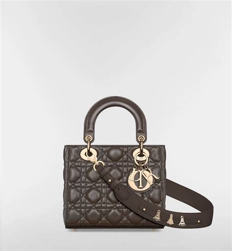 Small Lady Dior My Abcdior Bag Desert Taupe Cannage Lambskin Dior