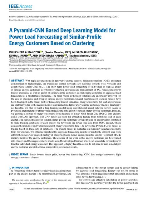 A Pyramid Cnn Based Deep Learning Model For Power Load Forecasting Of
